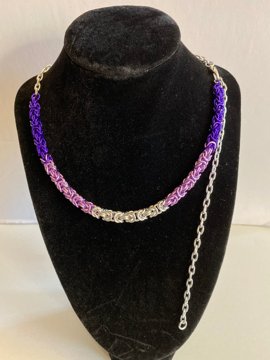 Purple Ombré Chainmail Necklace – Shannon Creates